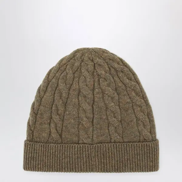 Loro Piana Biscuit Cable-knit Cashmere Beanie - Brown