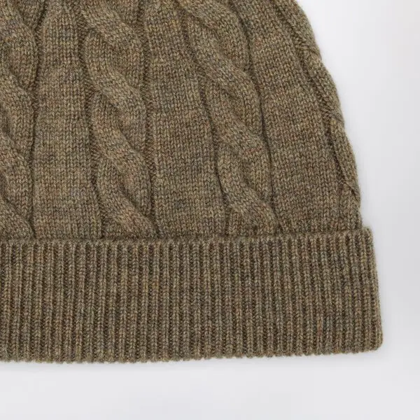 Loro Piana Biscuit Cable-knit Cashmere Beanie - Brown