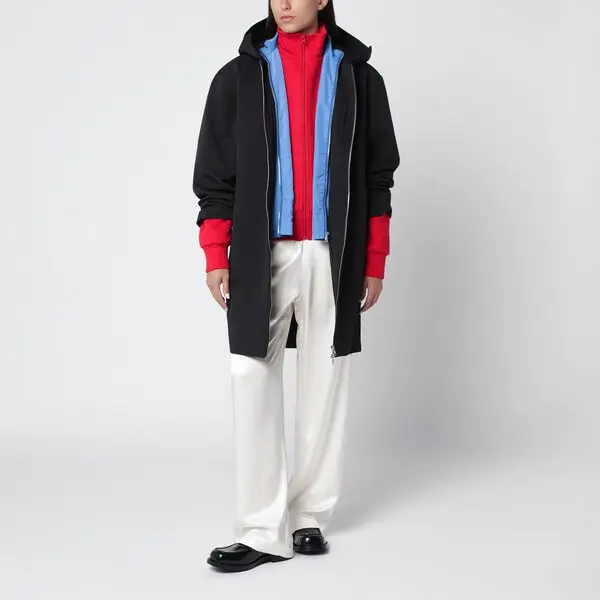 LII Blue Layered Parka In Cotton Blend