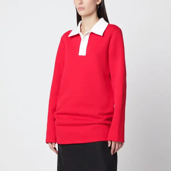 LII White Oversized Cotton Polo Shirt