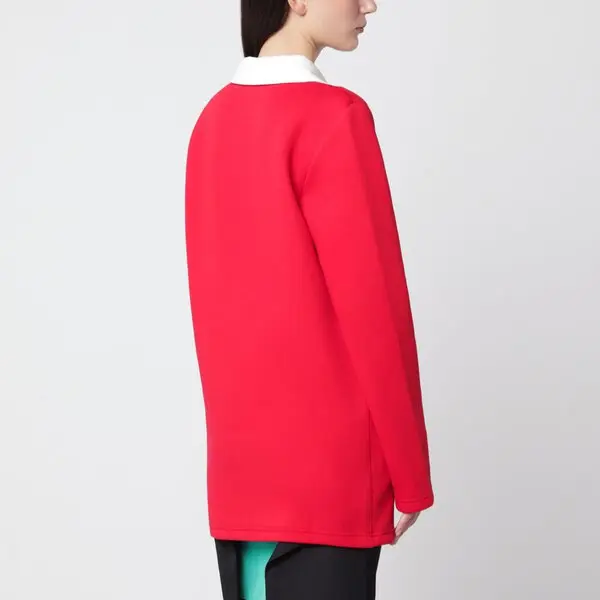 LII White Oversized Cotton Polo Shirt