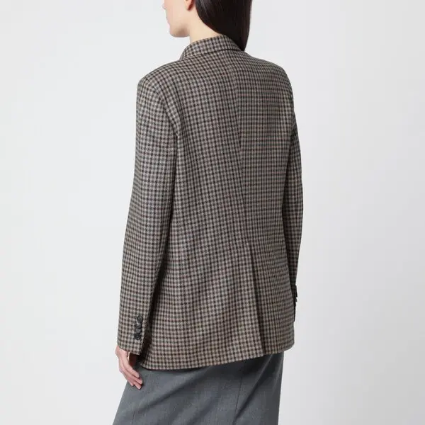 Tagliatore Vichy-check Double-breasted Wool Jacket