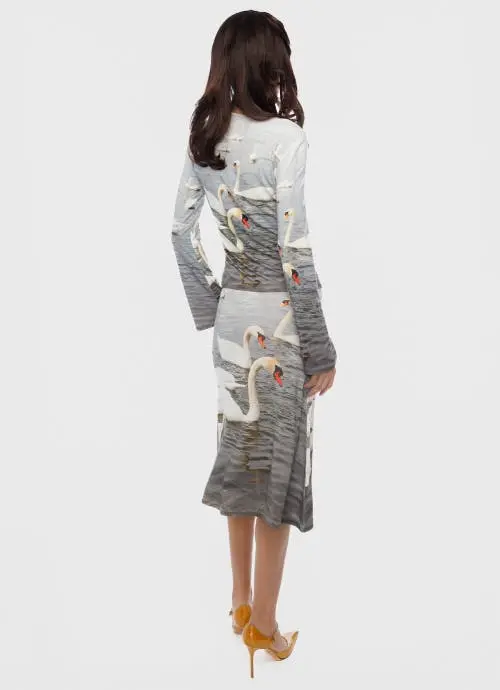 TYLER MCGILLIVARY Dottie Midi Skirt - Swan