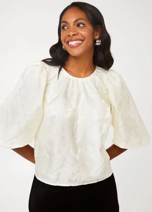 ABBEY GLASS Hadley Top - Ivory