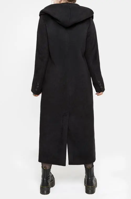 DISTURBIA Lethe Hooded Scarf Longline Coat