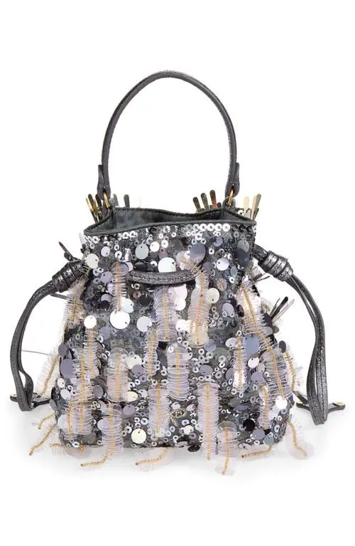 ANYA HINDMARCH Creature Embellished Suede Crossbody Bag