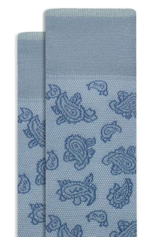 Bugatchi Paisley Mercerized Cotton Blend Dress Socks