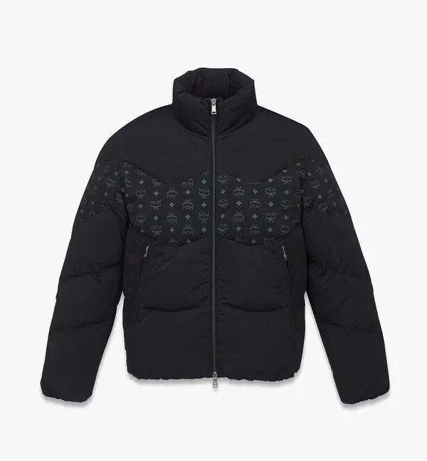Mcm Monogram Print Puffer Jacket In Nylon