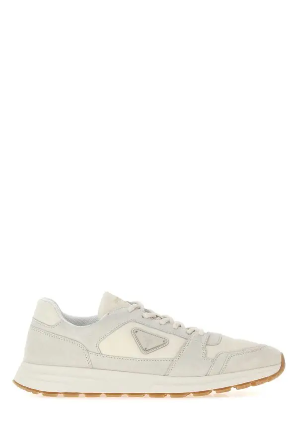 Prada Two-tone Canvas And Suede Prax Sneakers - Multicolor