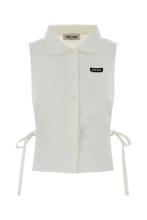 Miu Miu Cotton Blend Shirt - White
