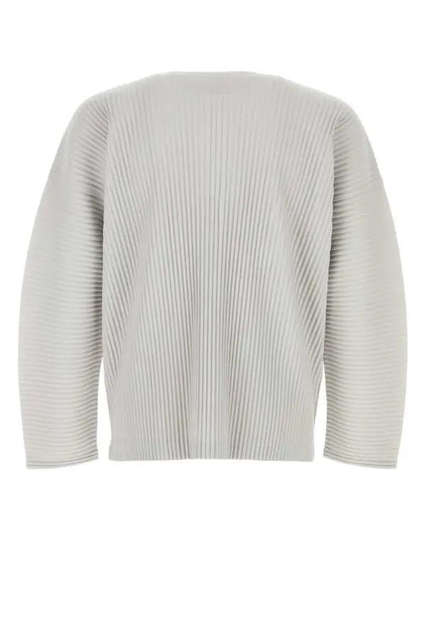 Issey Miyake Light Grey Polyester T-shirt