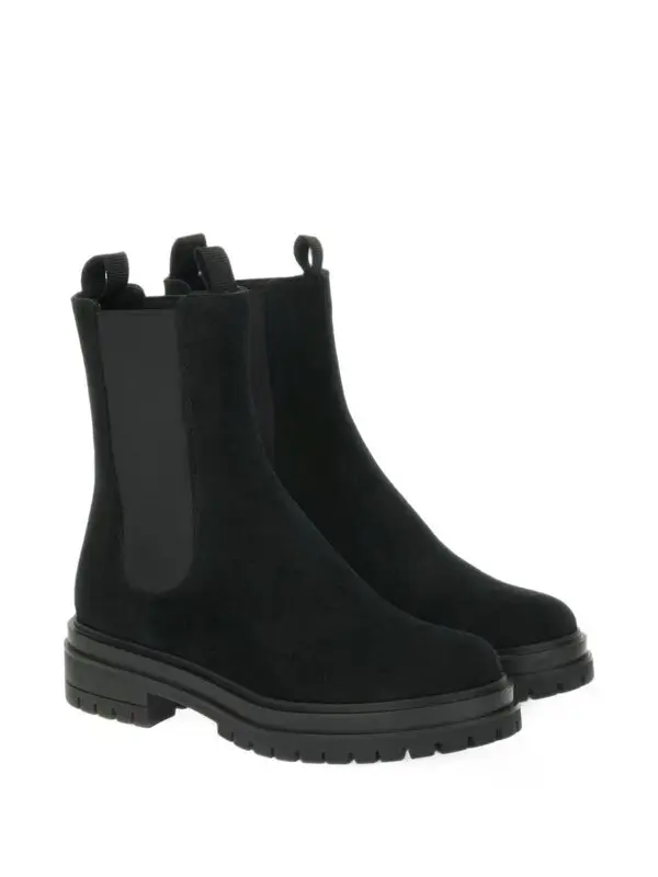 GIANVITO ROSSI Chester Suede Chelsea Boots - Black