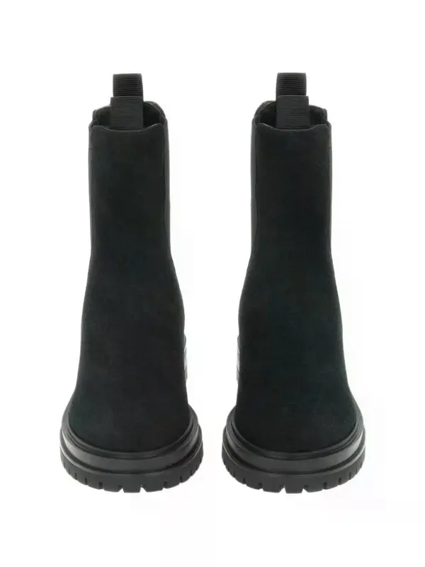 GIANVITO ROSSI Chester Suede Chelsea Boots - Black