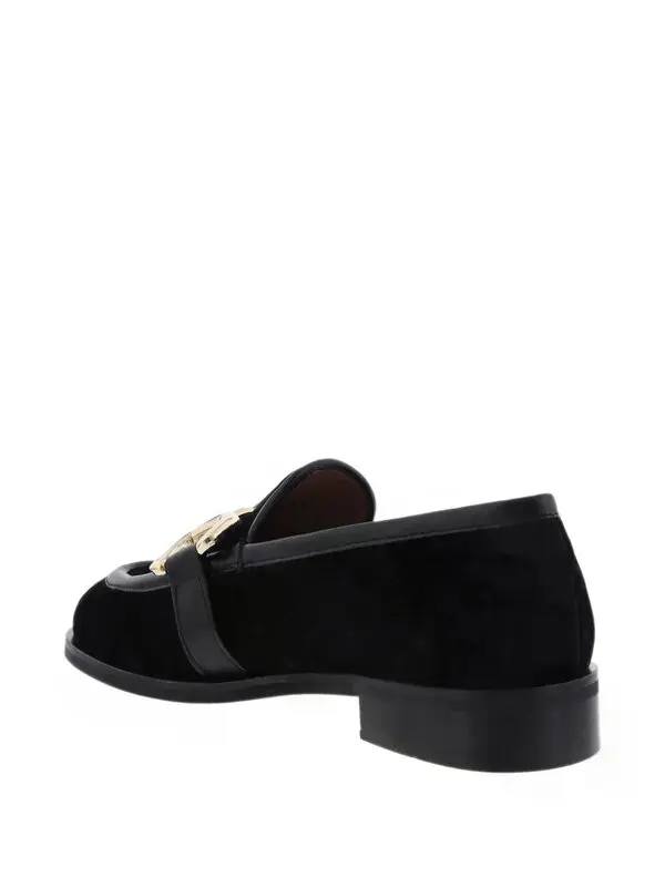 PARIS PUNK Velvet Horsebit Loafers