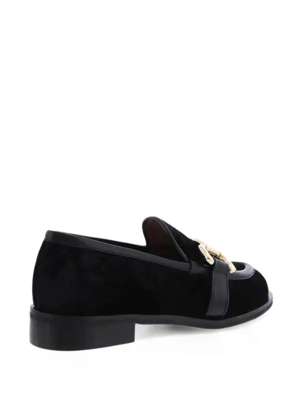PARIS PUNK Velvet Horsebit Loafers