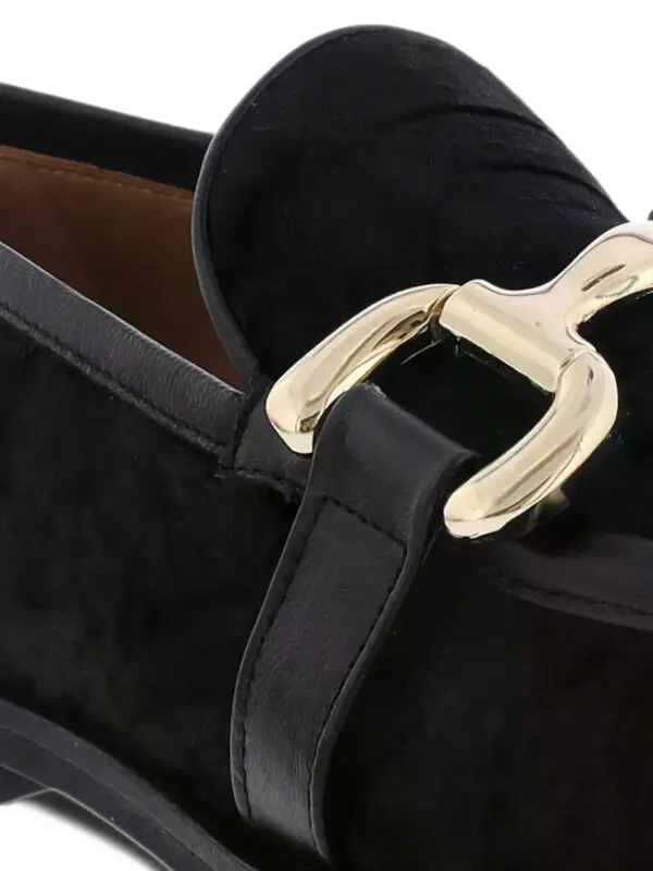 PARIS PUNK Velvet Horsebit Loafers