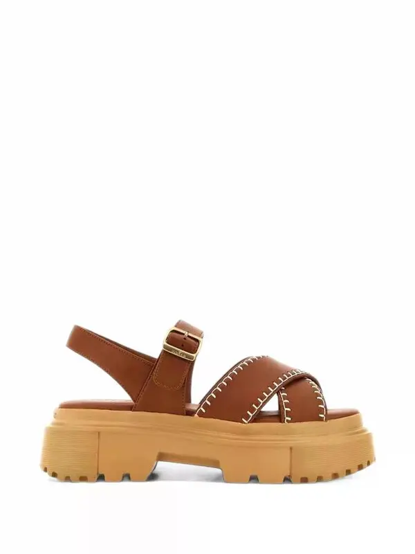Hogan H644 Crossover-strap Platform Sandals