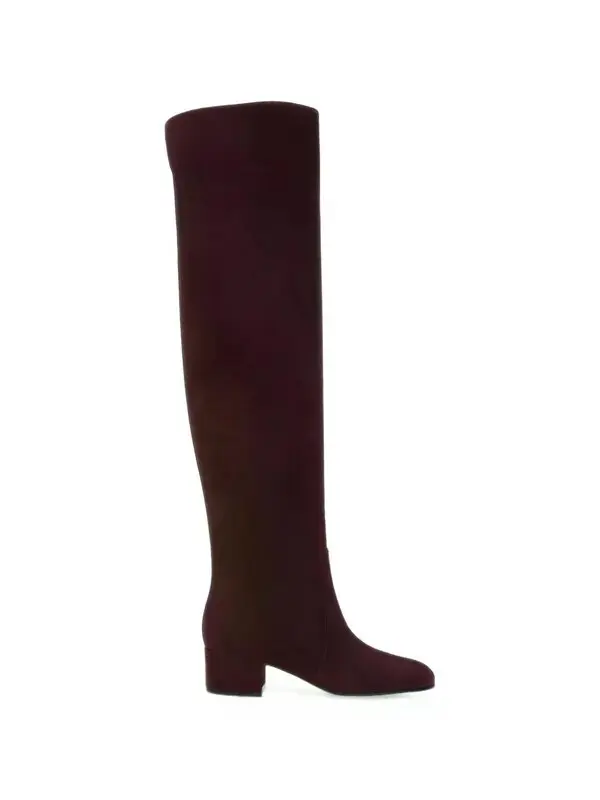 GIANVITO ROSSI Glen Cuissard Suede Boots - Red