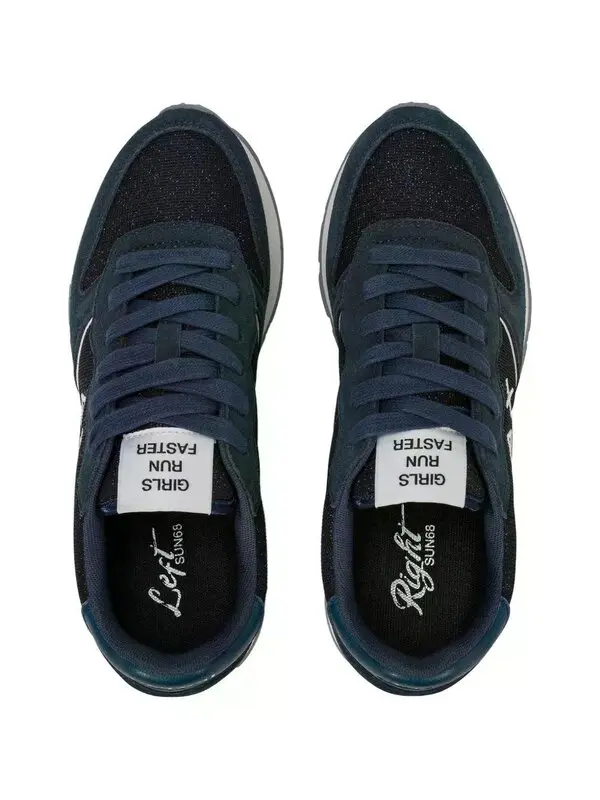 SUN 68 Big Ally Glitter-panelled Sneakers