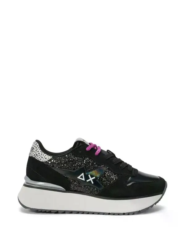 SUN 68 Ally Glitter-detail Platform Sneakers