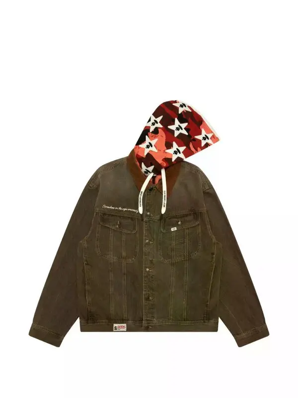 AAPE BY *A BATHING APE Corduroy-collar Denim Jacket