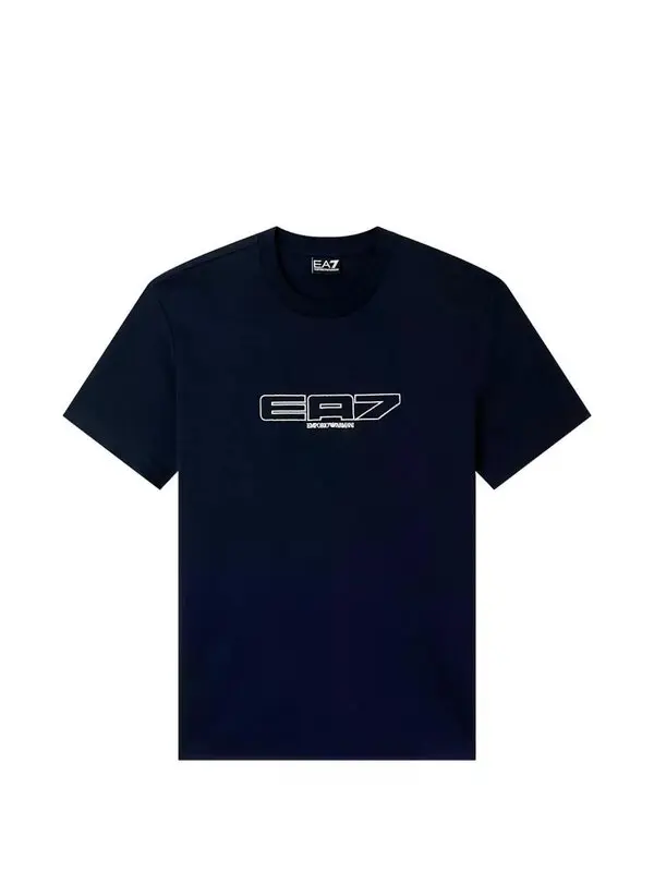 EA7 Logo-embroidered T-shirt