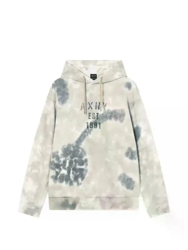 Armani Exchange Tie-dye Logo-print Hoodie