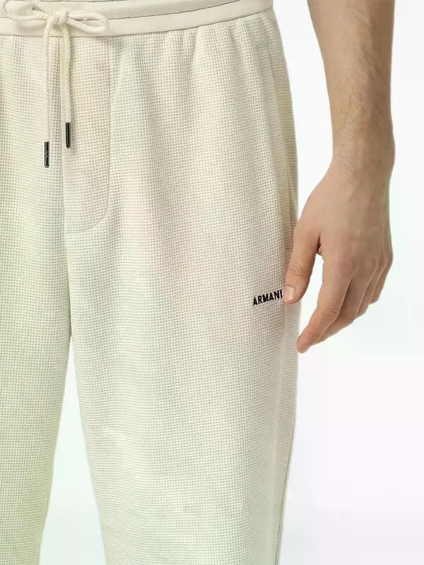 Armani Exchange Waffle-knit Logo-embroidered Track Pants