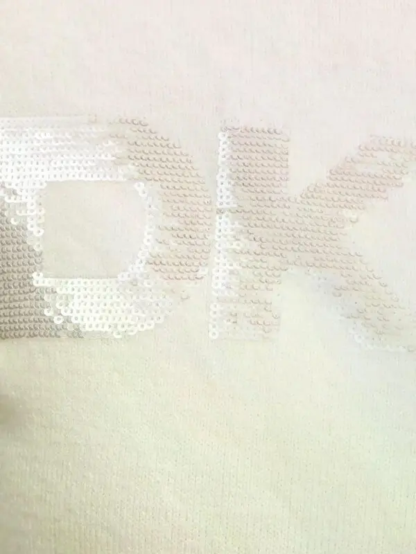 Dkny Sequin-logo Knitted Sweater