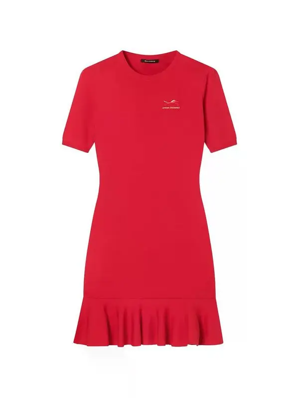 Armani Exchange Ruffled-hem Mini Dress