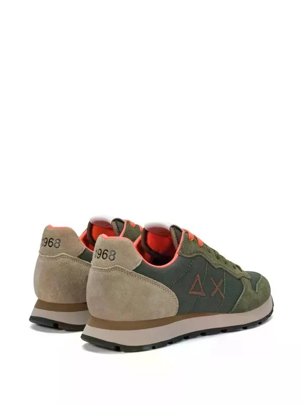 SUN 68 Suede-panelled Logo-embroidered Sneakers