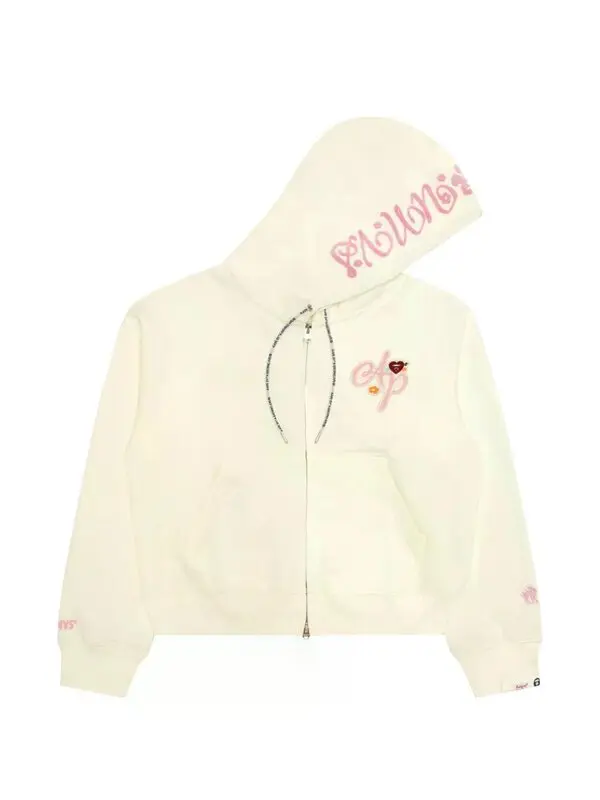 AAPE BY *A BATHING APE Logo-embroidered Zip-up Hoodie