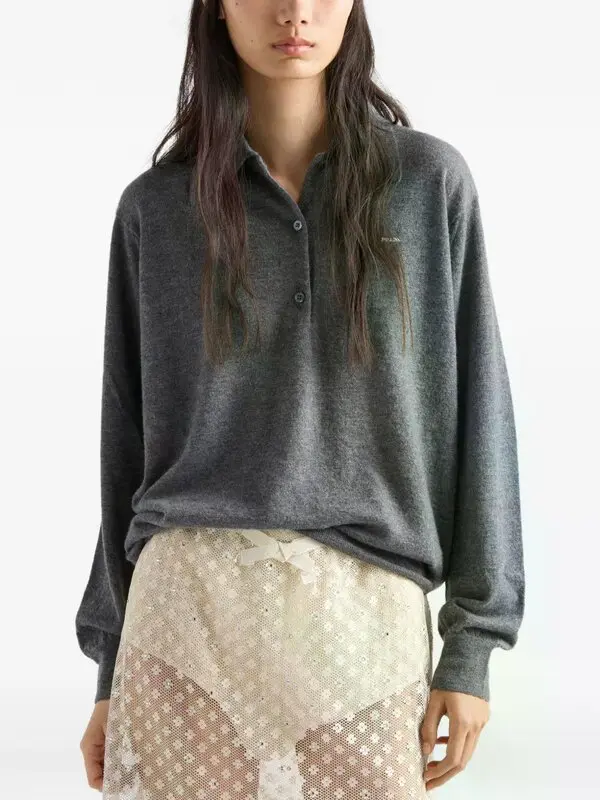Prada Cashmere Polo Sweater