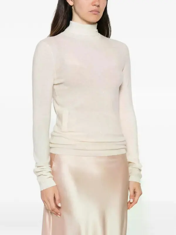 Fabiana Filippi Sequin-embellished Roll-neck Sweater