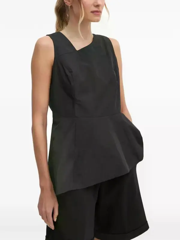 Dkny Asymmetric-neck Sleeveless Blouse
