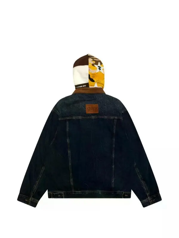 AAPE BY *A BATHING APE Corduroy-collar Hooded Denim Jacket