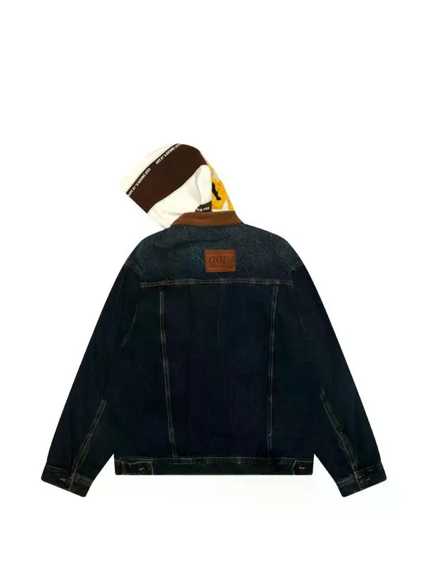 AAPE BY *A BATHING APE Corduroy-collar Hooded Denim Jacket