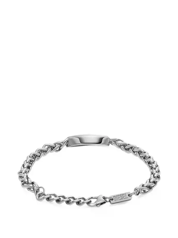 DIESEL® Logo-plaque Wheat-chain Bracelet