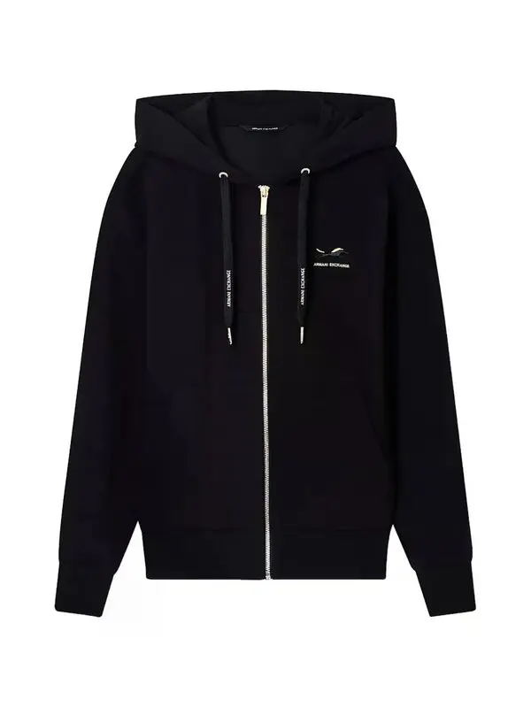 Armani Exchange Logo-embroidered Zip-up Hoodie