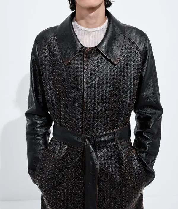 Bottega Veneta Weathered Leather Coat