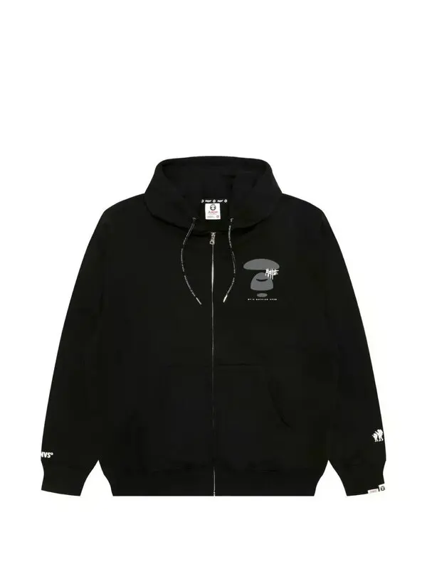 AAPE BY *A BATHING APE Moonface-print Zip-up Hoodie