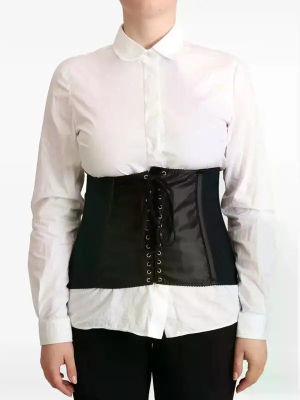 Dolce & Gabbana Lace-up Corset Belt - Black