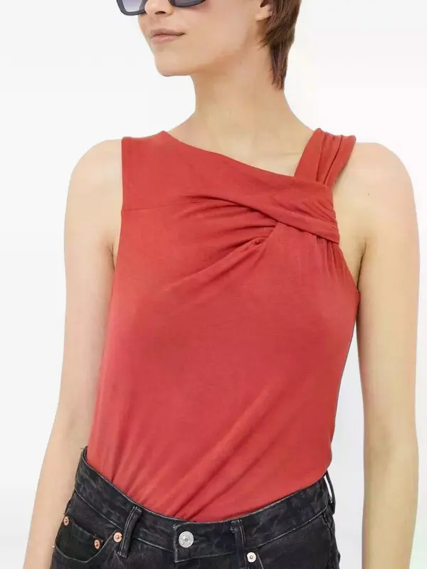 Dkny Twist-detail Sleeveless Top - Red