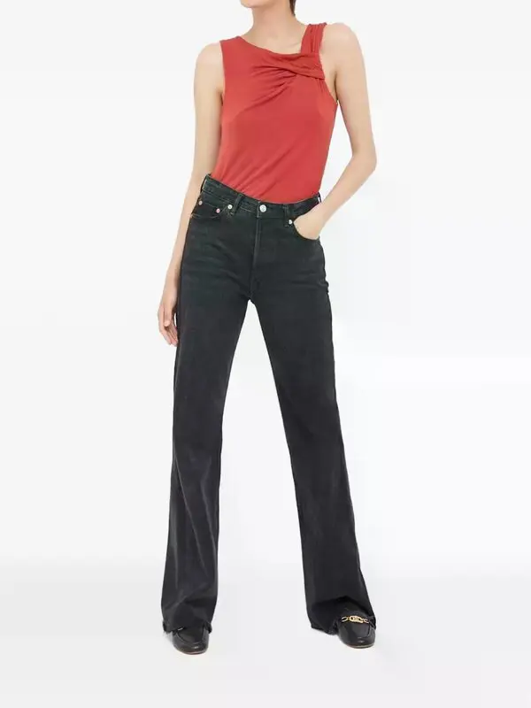 Dkny Twist-detail Sleeveless Top - Red