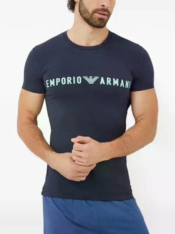 Emporio Armani Logo-print T-shirt - Blue