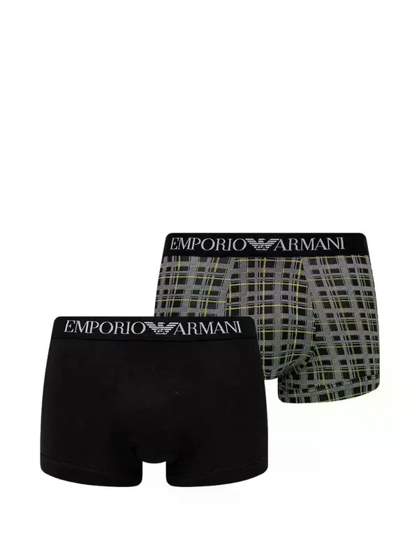 Emporio Armani Logo-waistband Boxers - Black