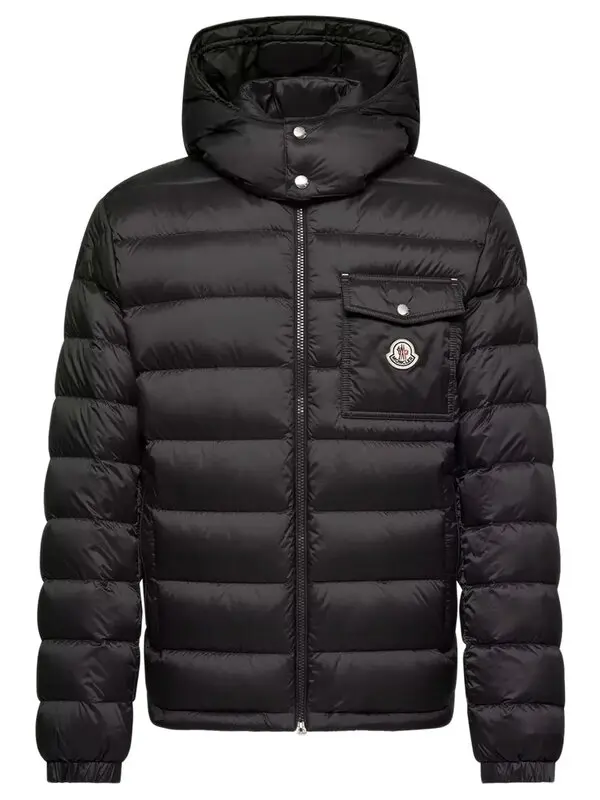 Moncler Short Verith Puffer Jacket With Hood - Black