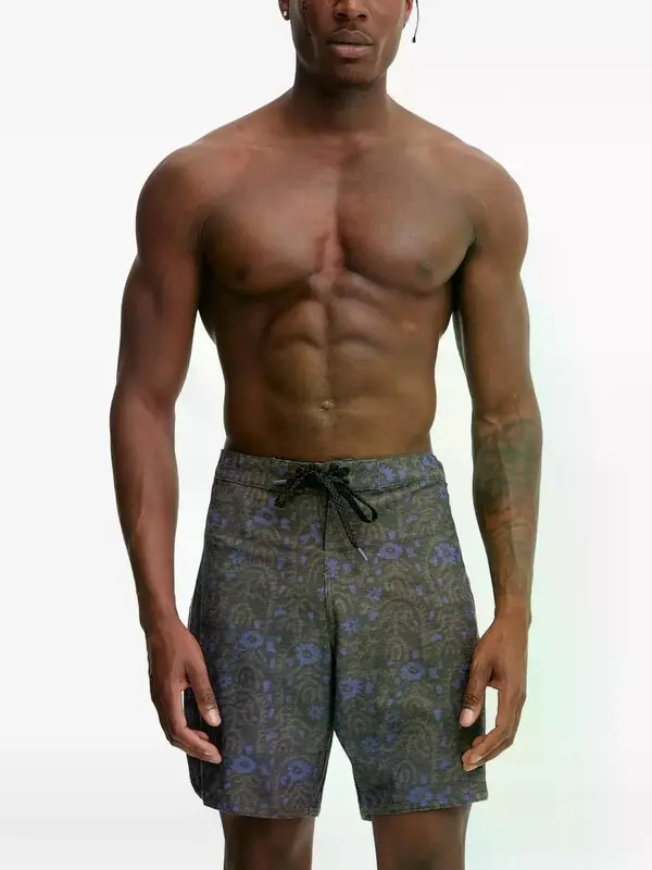 PICTURE ORGANIC CLOTHING Floral-print Drawstring Swim Shorts