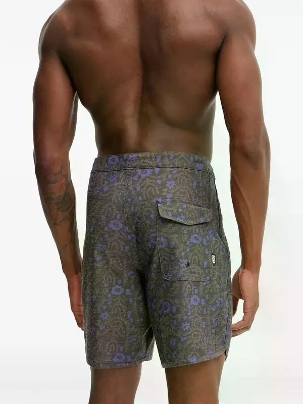 PICTURE ORGANIC CLOTHING Floral-print Drawstring Swim Shorts
