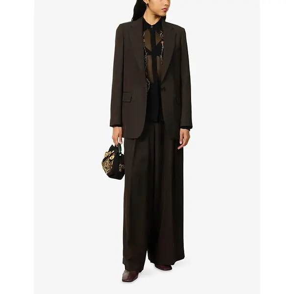 Dries Van Noten Podium Wide-leg Woven Trousers